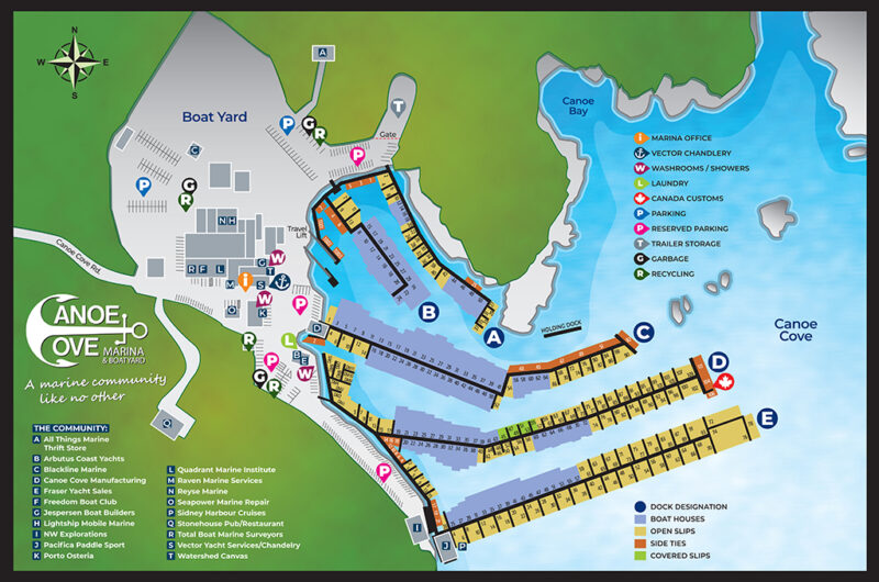 Marina Site Map - Canoe Cove Marina